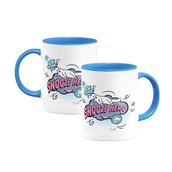Snooze Hero Coloured Insert Mug – Simon's Cat Shop